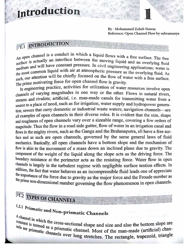 Open Channel Flow Analysis | PDF