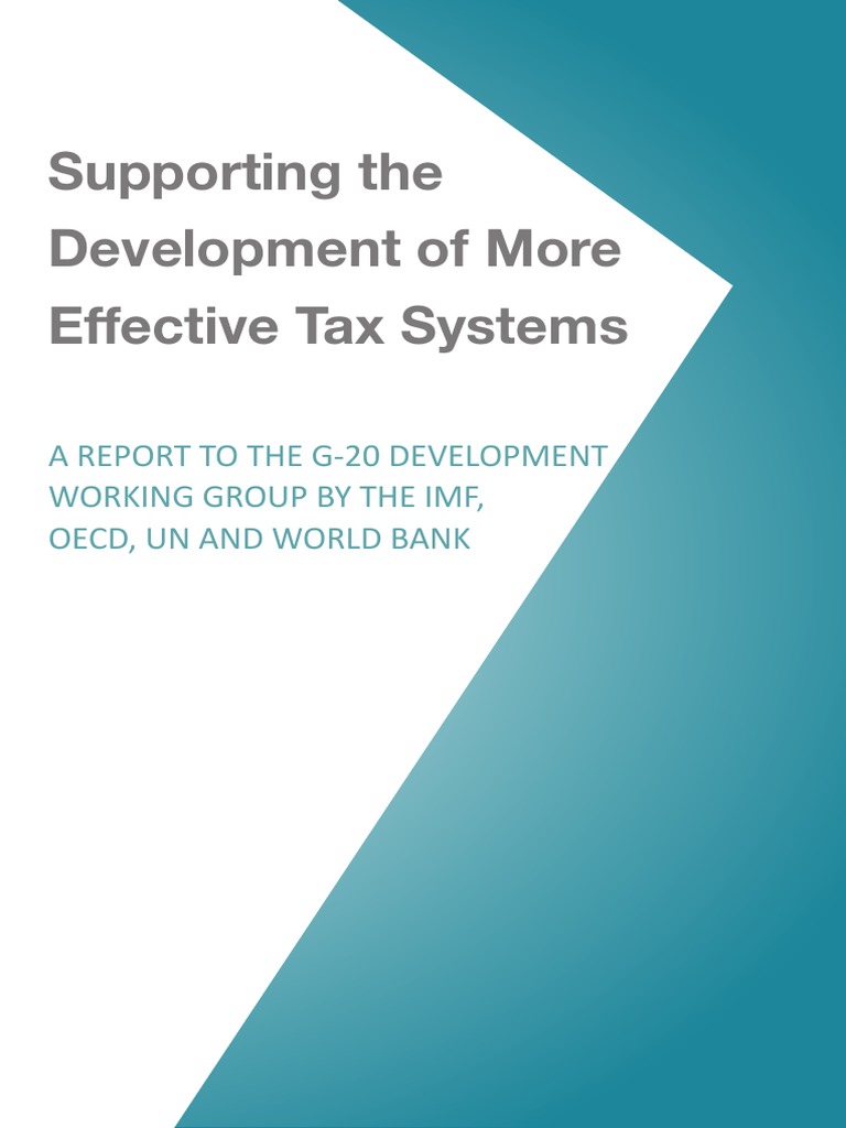 Supporting The Development of More Effective Tax Systems | PDF | Aids ...