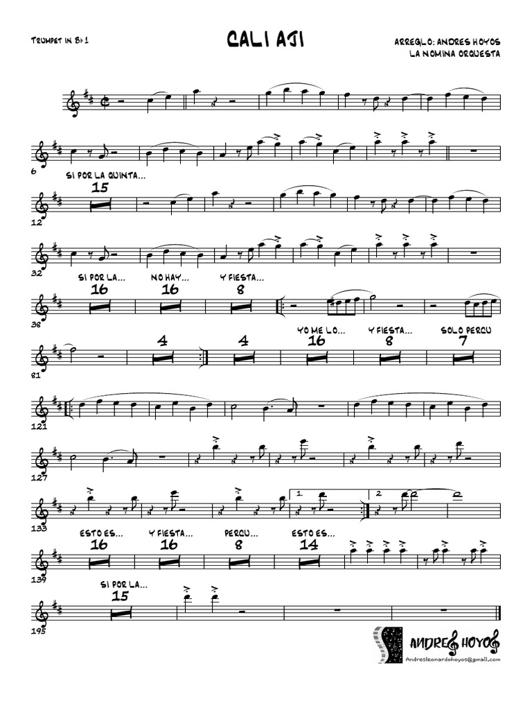 Cali Aji - Trumpet in BB 1 PDF | PDF