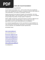 Lettre de Recommandation Master | PDF