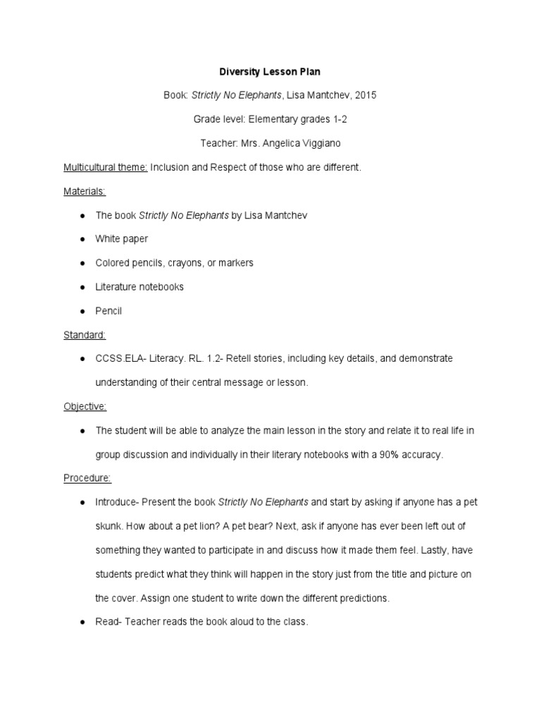 Inclusion Lesson Plan for Grades 1-2 | PDF | Lesson Plan | Change