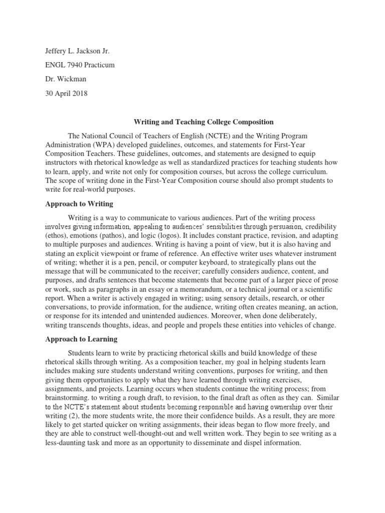 Teaching Statement | PDF | Learning | Teachers