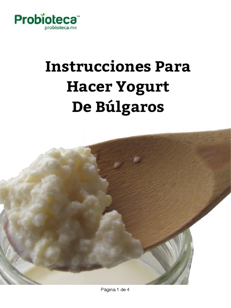 Folleto Bulgaros Probioteca | PDF | Yogur | Leche