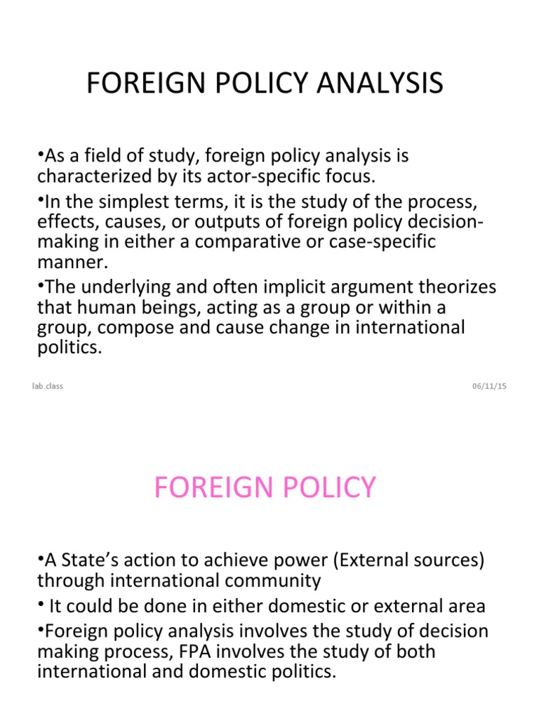 Foreign Policy Analysis Metaphysics Of Mind Politics