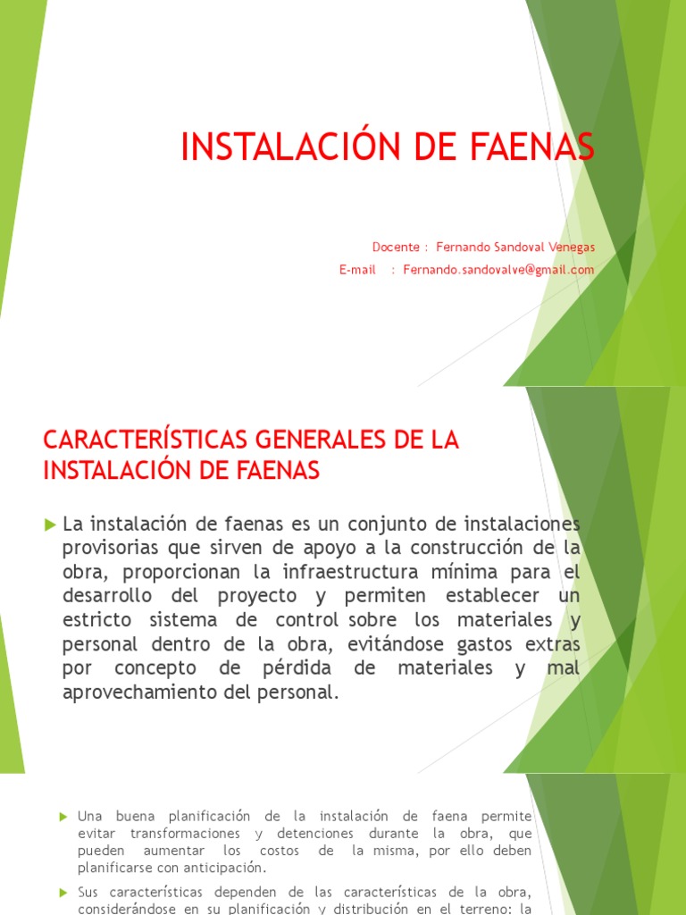Instalación de Faenas | PDF | Andamio | Naturaleza