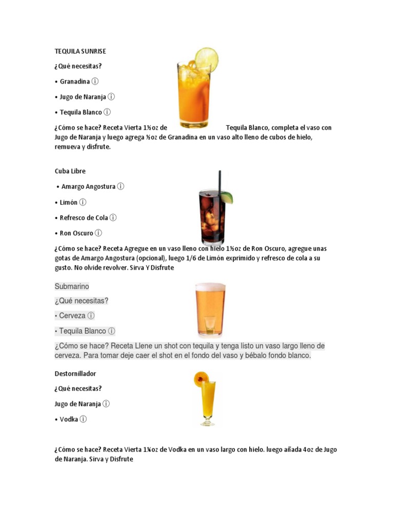 Kit TRAGOS COCTELERIA | PDF | Vodka | Barman