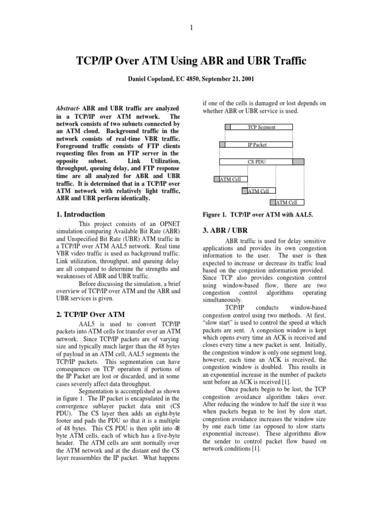 Opnet Atm | PDF | Network Congestion | Transmission Control Protocol