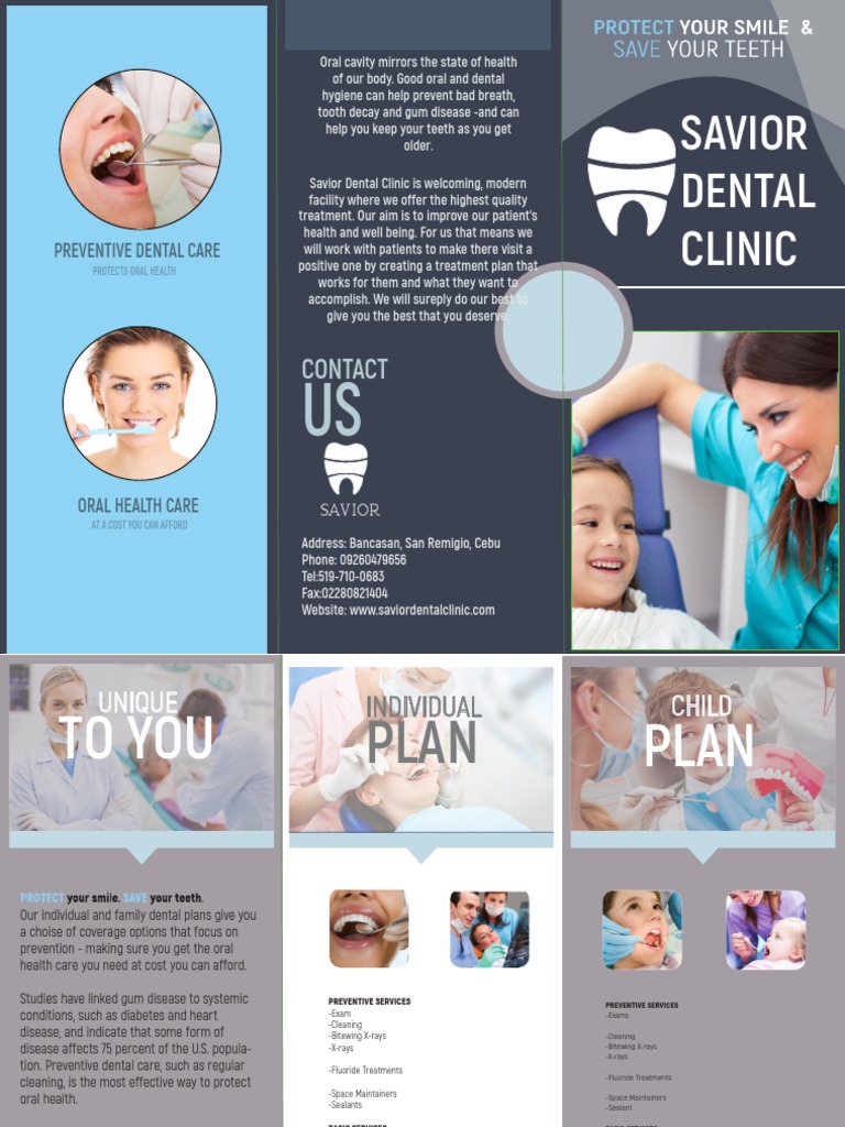Trifold Brochure | PDF | Oral Hygiene | Dentistry