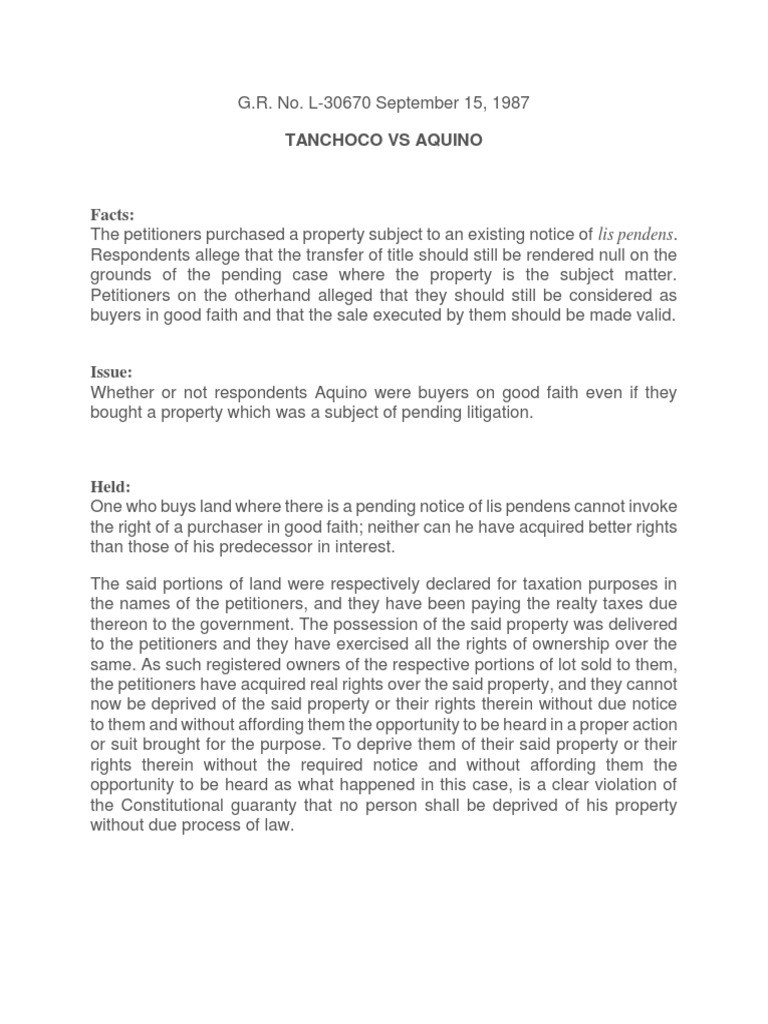 Tanchoco Vs Aquino | PDF