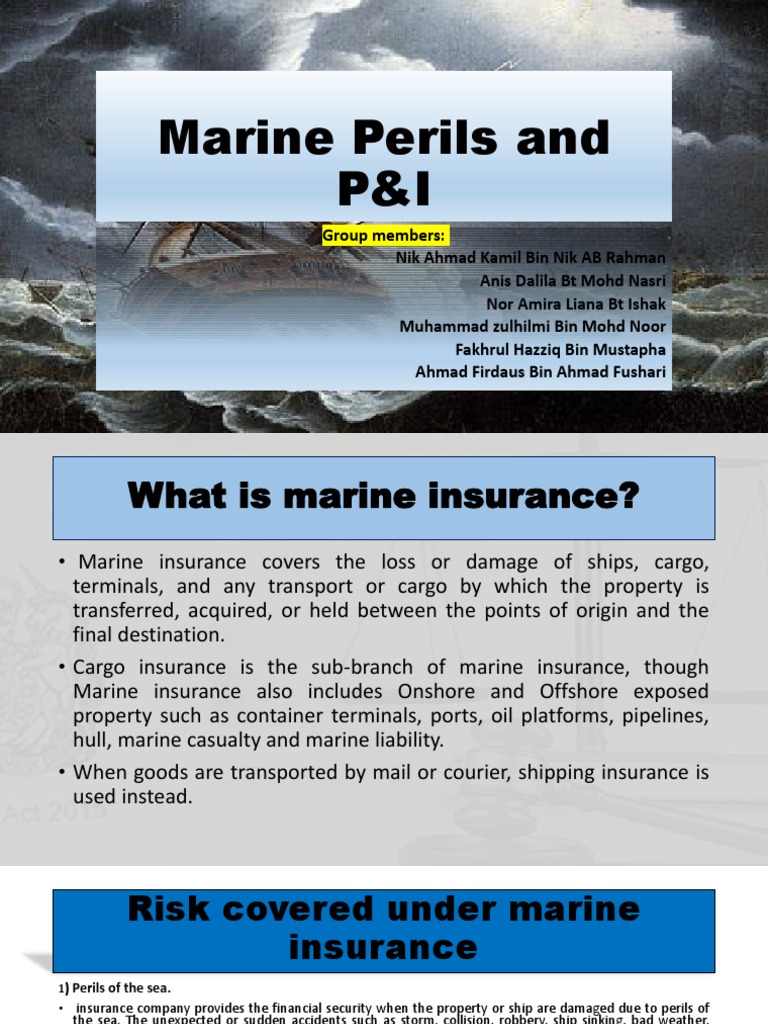 Marine Perils and P&I Insurance Coverage for the MV Scorpion 9 Incident ...