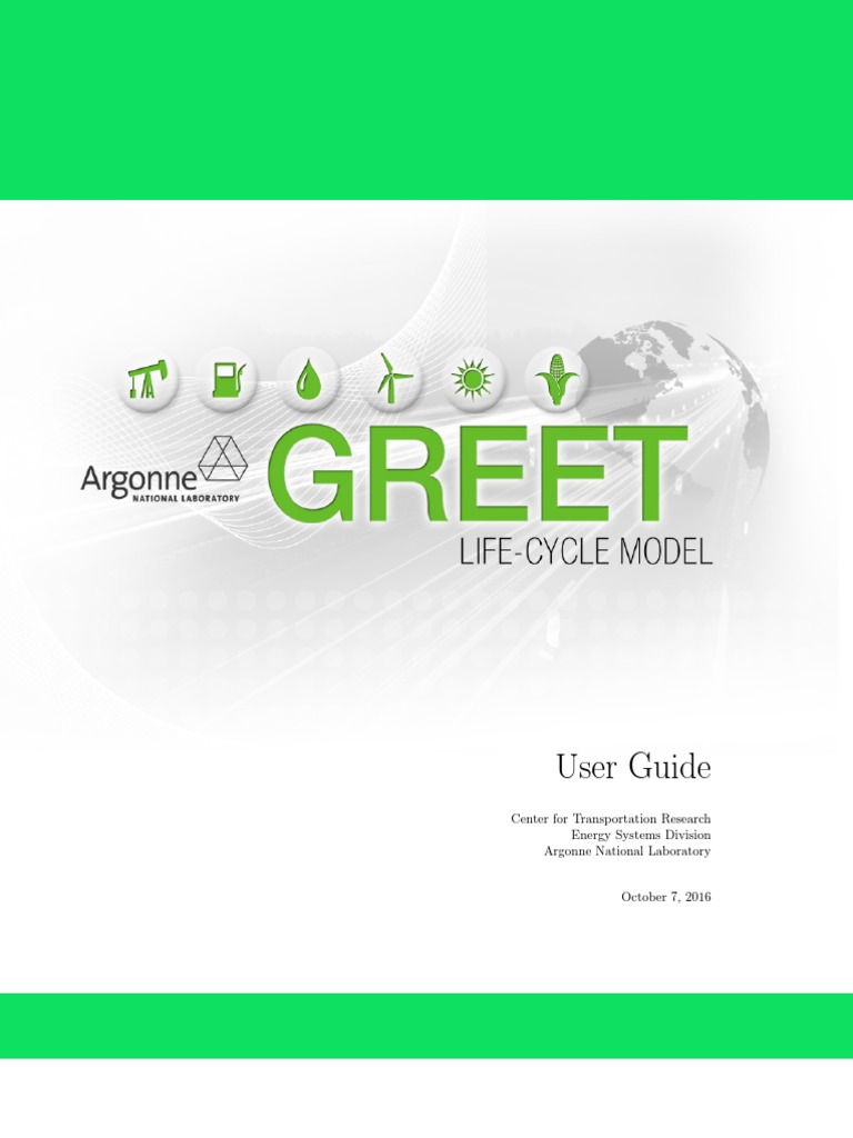 Greet Manual | PDF | Life Cycle Assessment | Trigonometric Functions