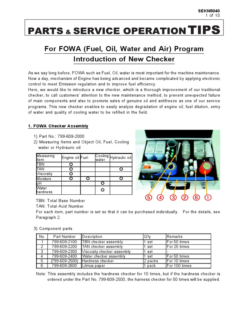 Fowa Checker | PDF | Motor Oil | Water