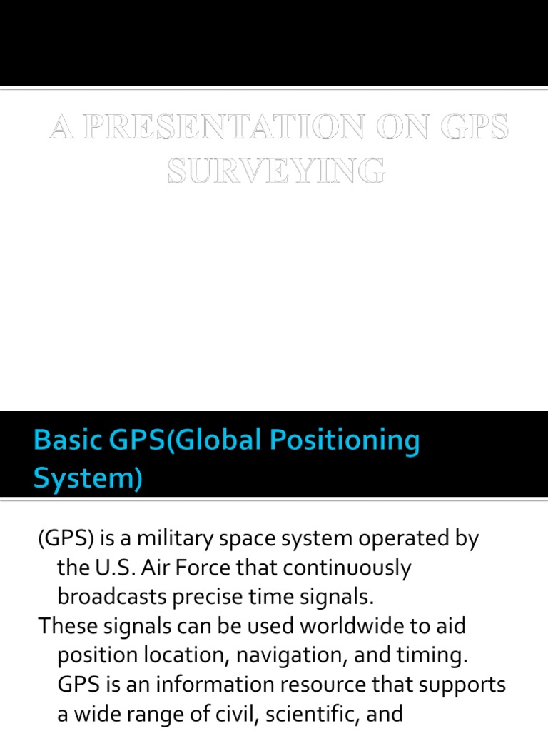 Gps Lecture Notes | PDF | Global Positioning System | Surveying