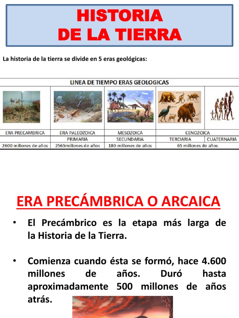Eras Geológicas de La Tierra | PDF | Tierra | Estratigrafía