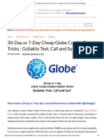 Globe 30-Day Promo Packages Guide | PDF | Computing | Telecommunications