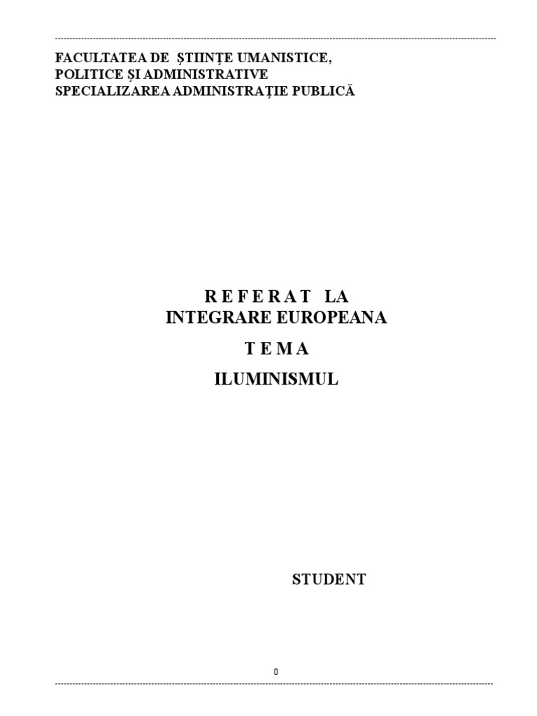 Iluminismul Referat | PDF