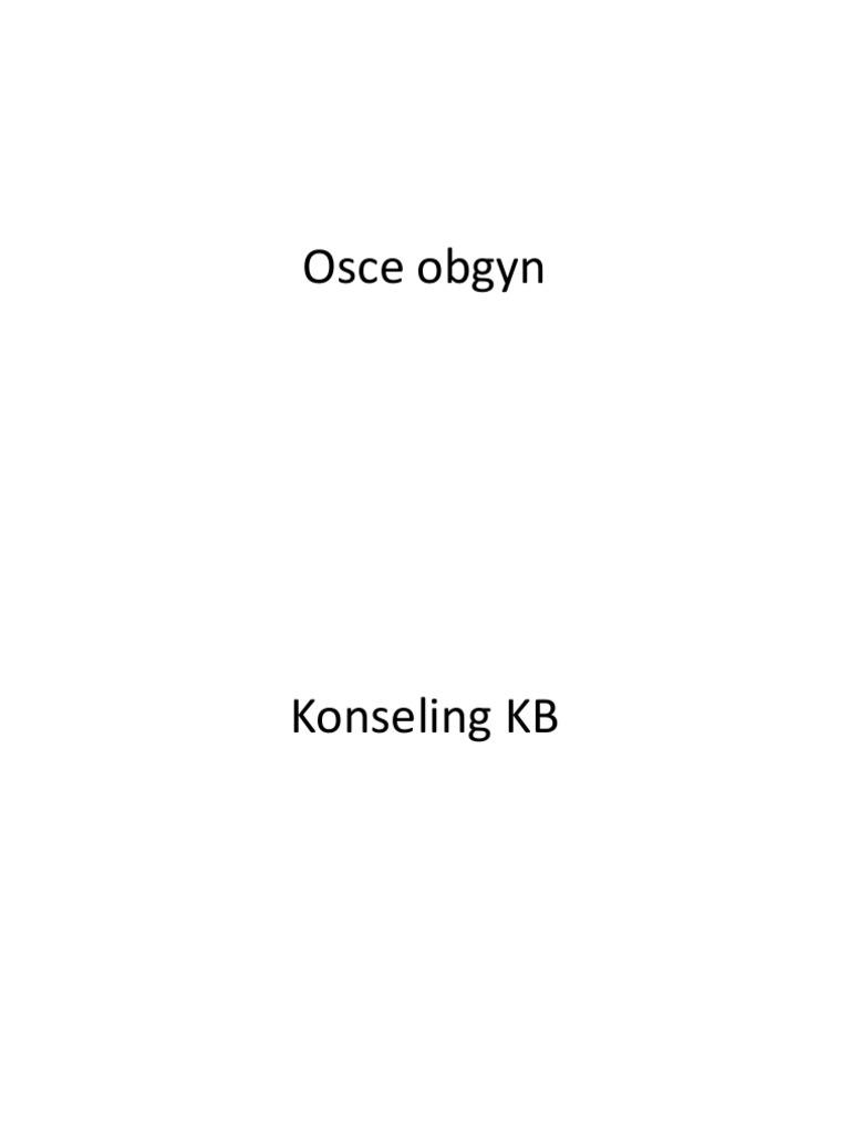 Osce Obgyn | PDF