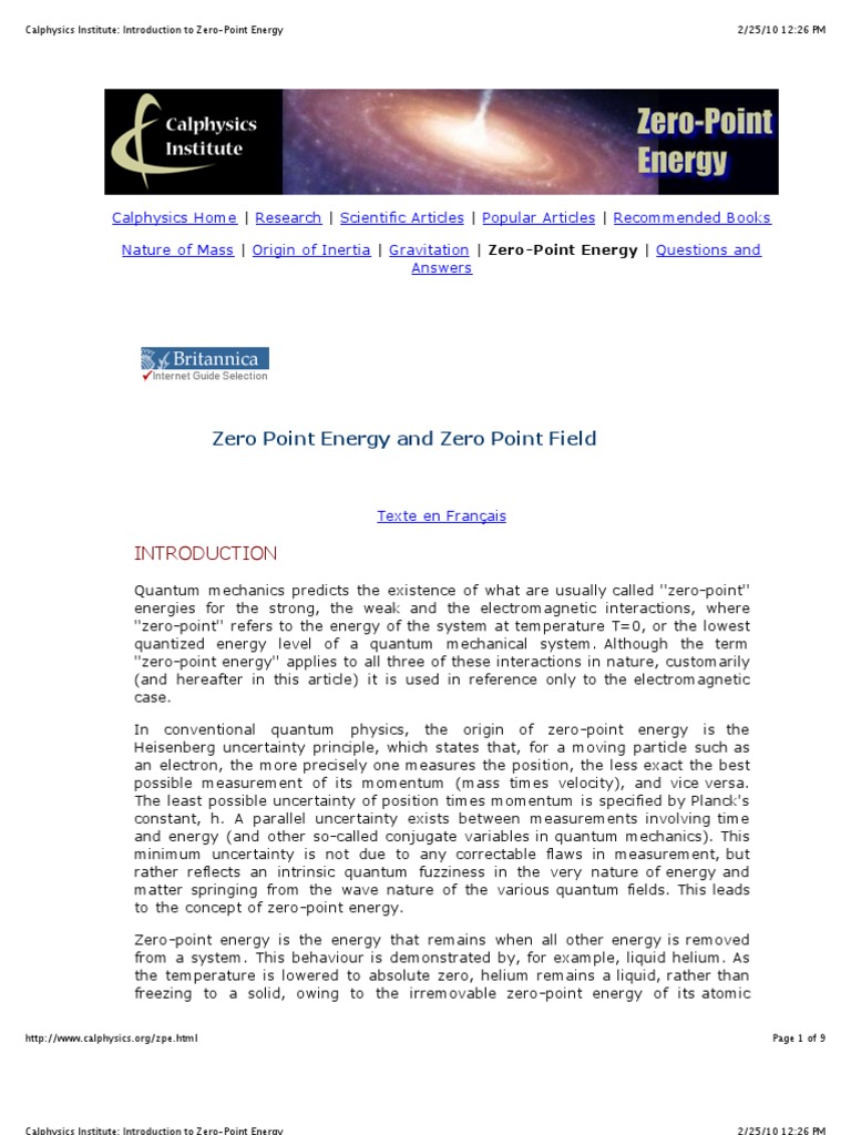 Zero-Point Energy Explained | PDF | Quantum Mechanics | Higgs Boson