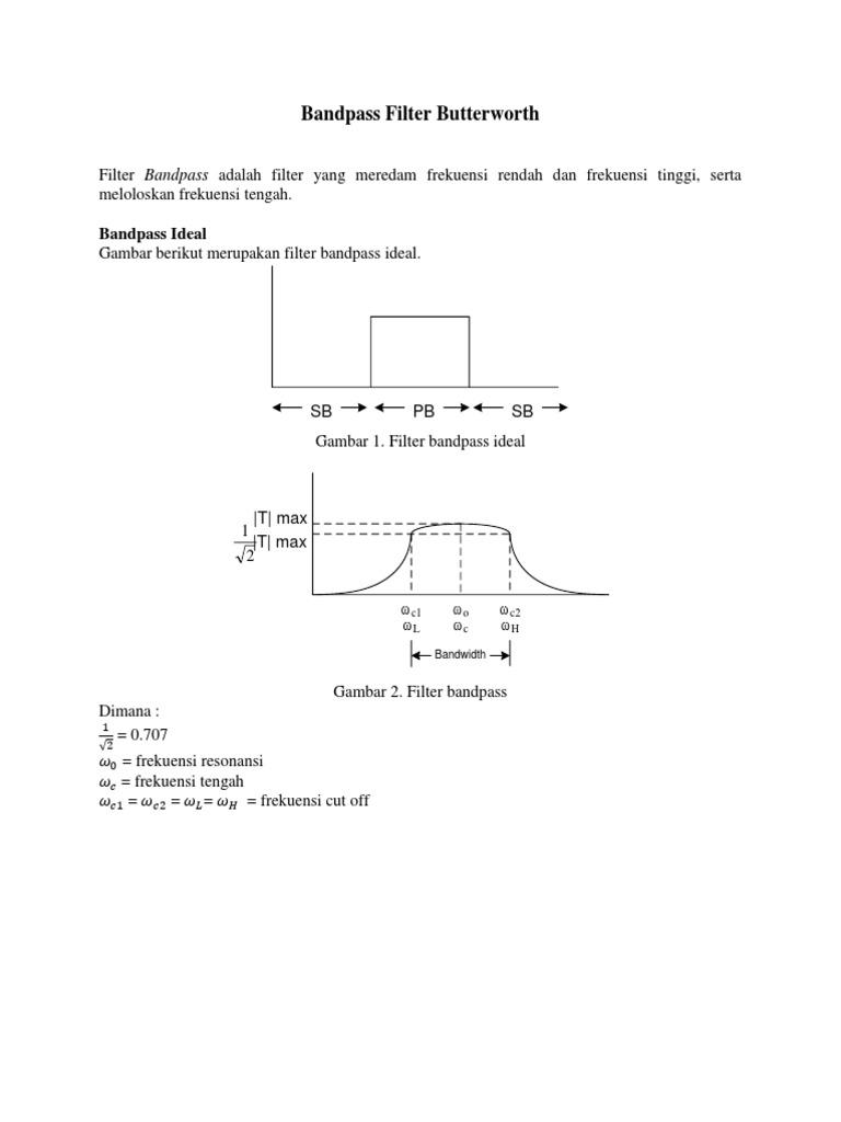 Bandpass Filter Butterworth | PDF