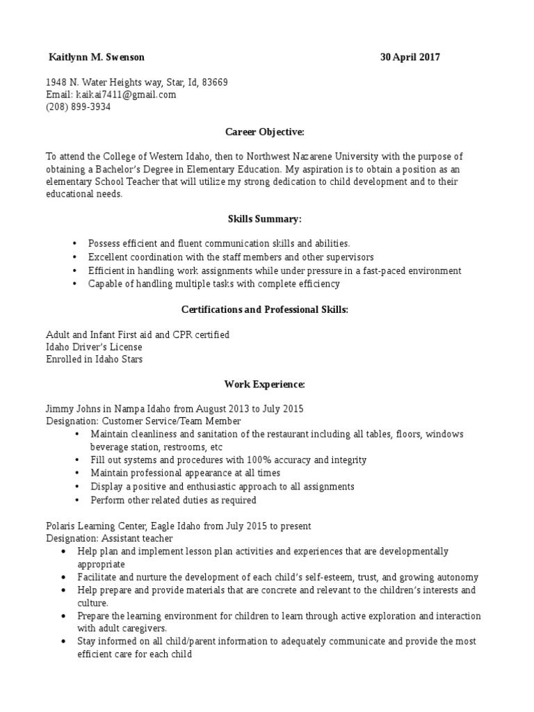 Resume | PDF | Microsoft Office | Schools