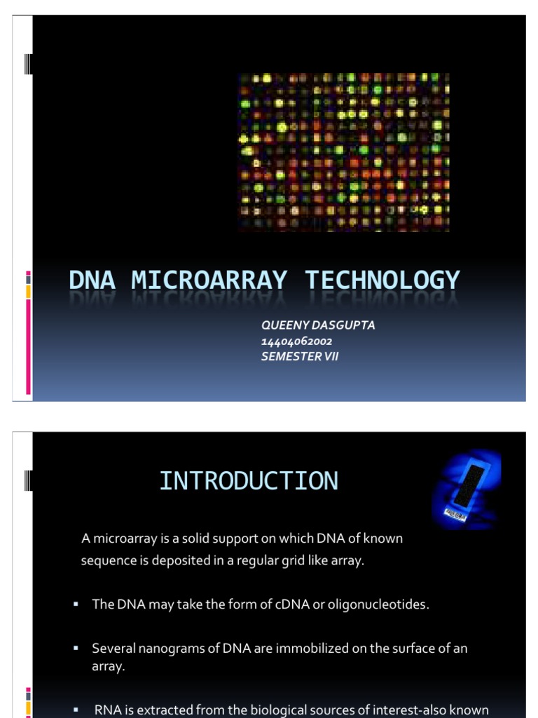 Dna Micro Array Technology | Dna Microarray | Scientific Techniques