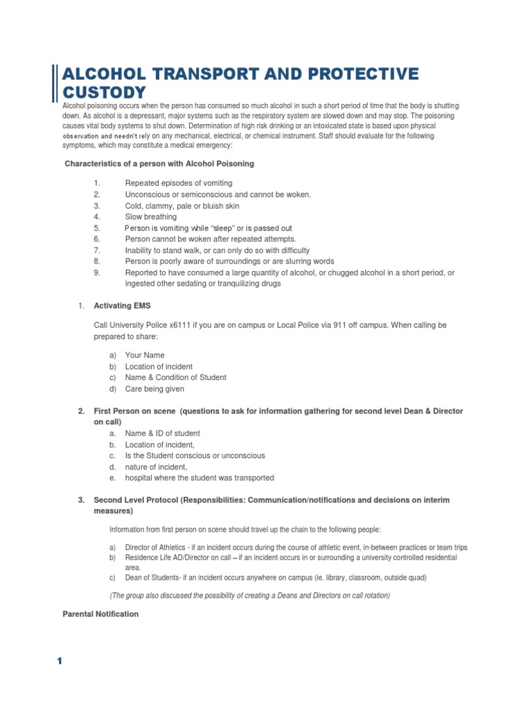 Alchol Transport and PC | PDF | Alcohol Intoxication | Alcoholic Drinks