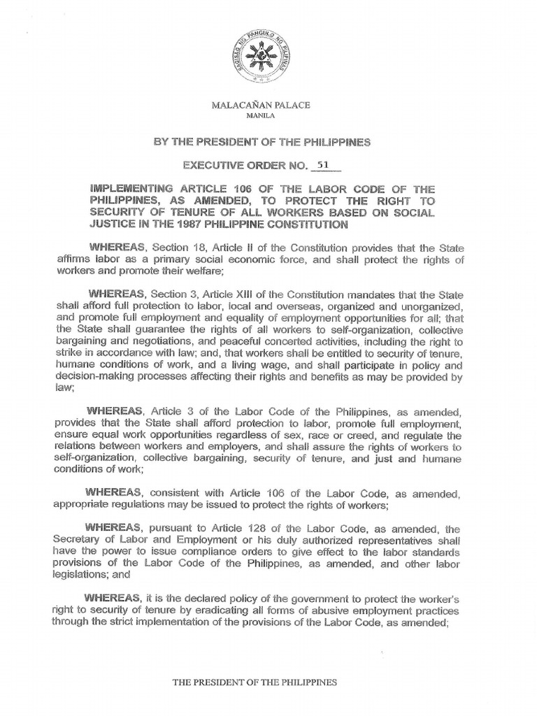 Executive Order No.51-Endo