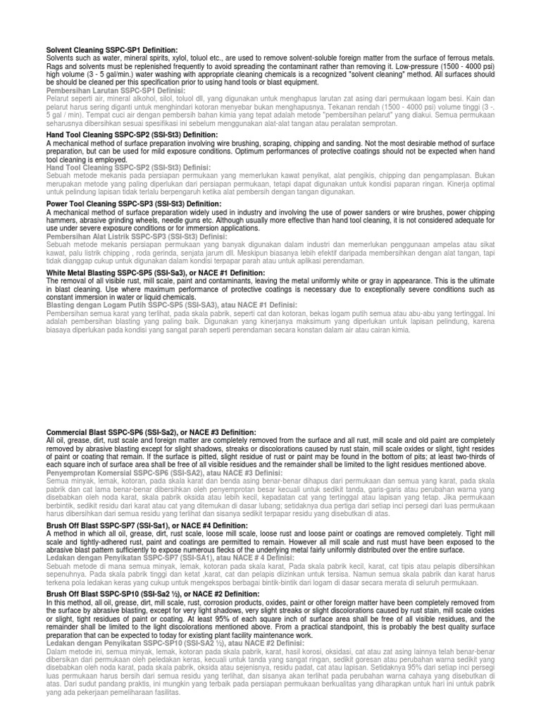 SOP Solvent Cleaning SSPC | PDF