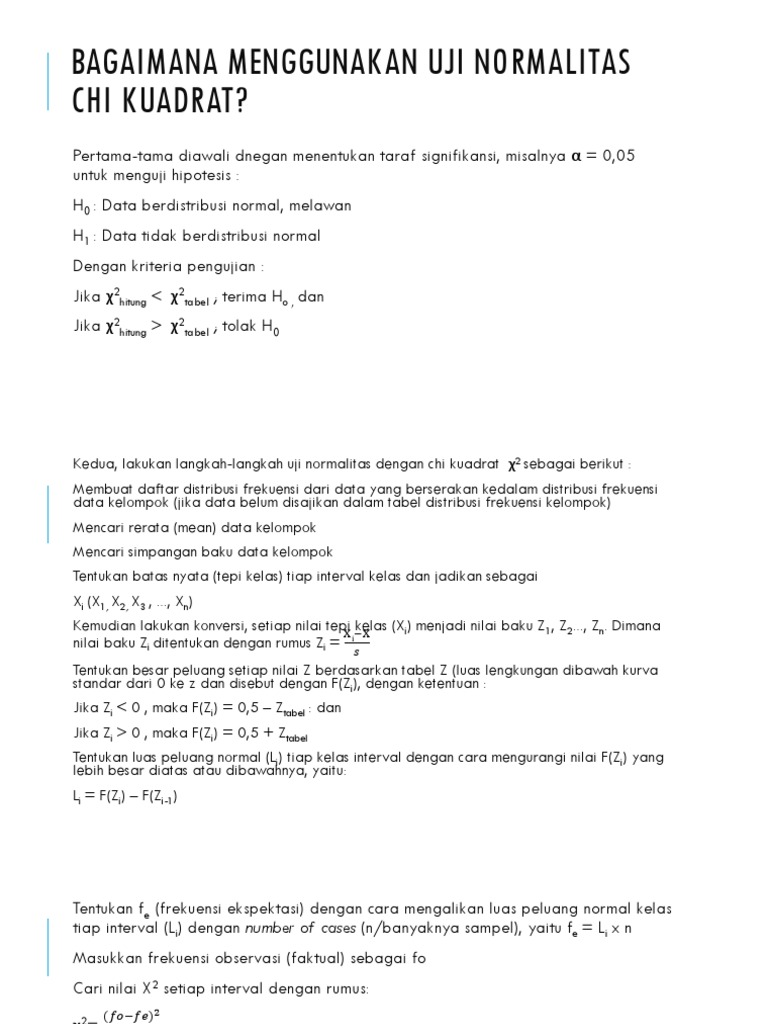 Uji Chi Kuadrat | PDF