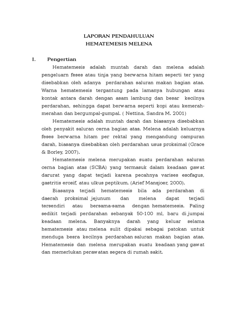 LP Fixx Hematemesis Melena | PDF