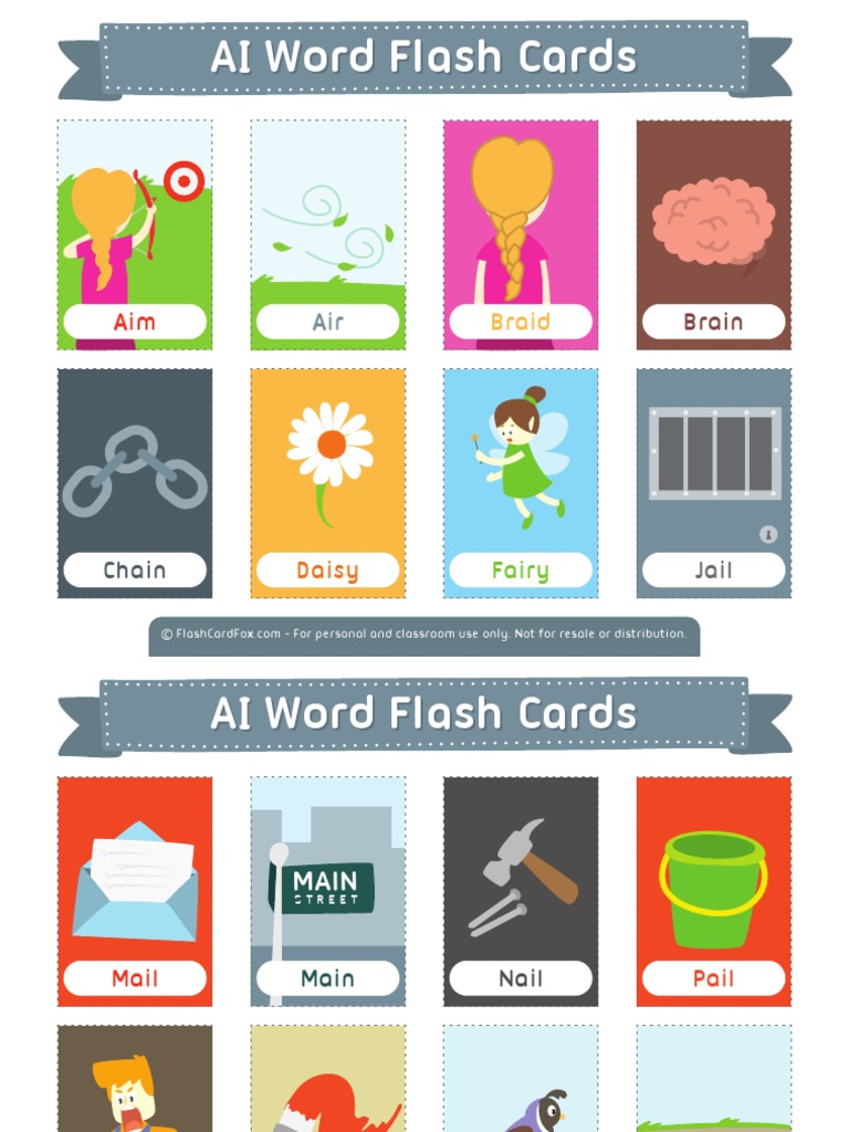 Ai Word Flash Cards 2x3 | PDF