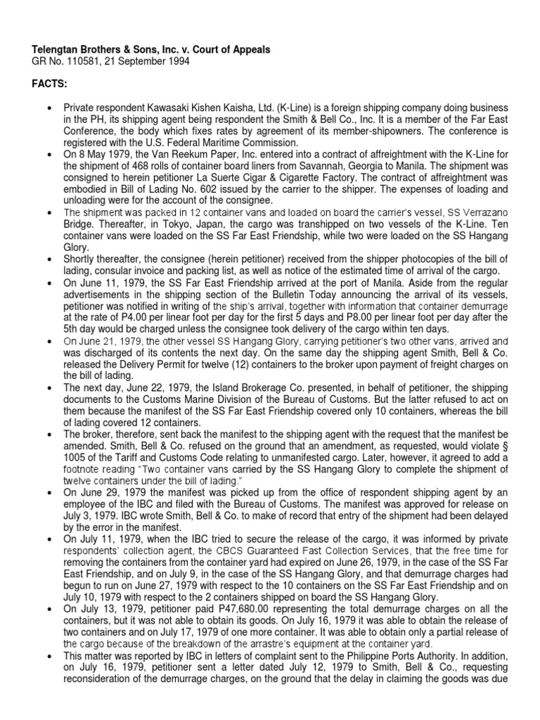 118 Telengtan Brothers & Sons, Inc. v. Court of Appeals | PDF ...