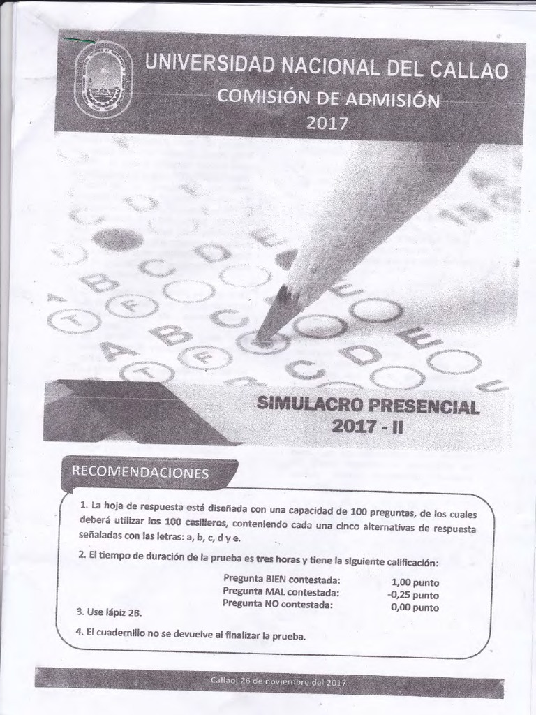 Simulacro UNAC PDF | PDF