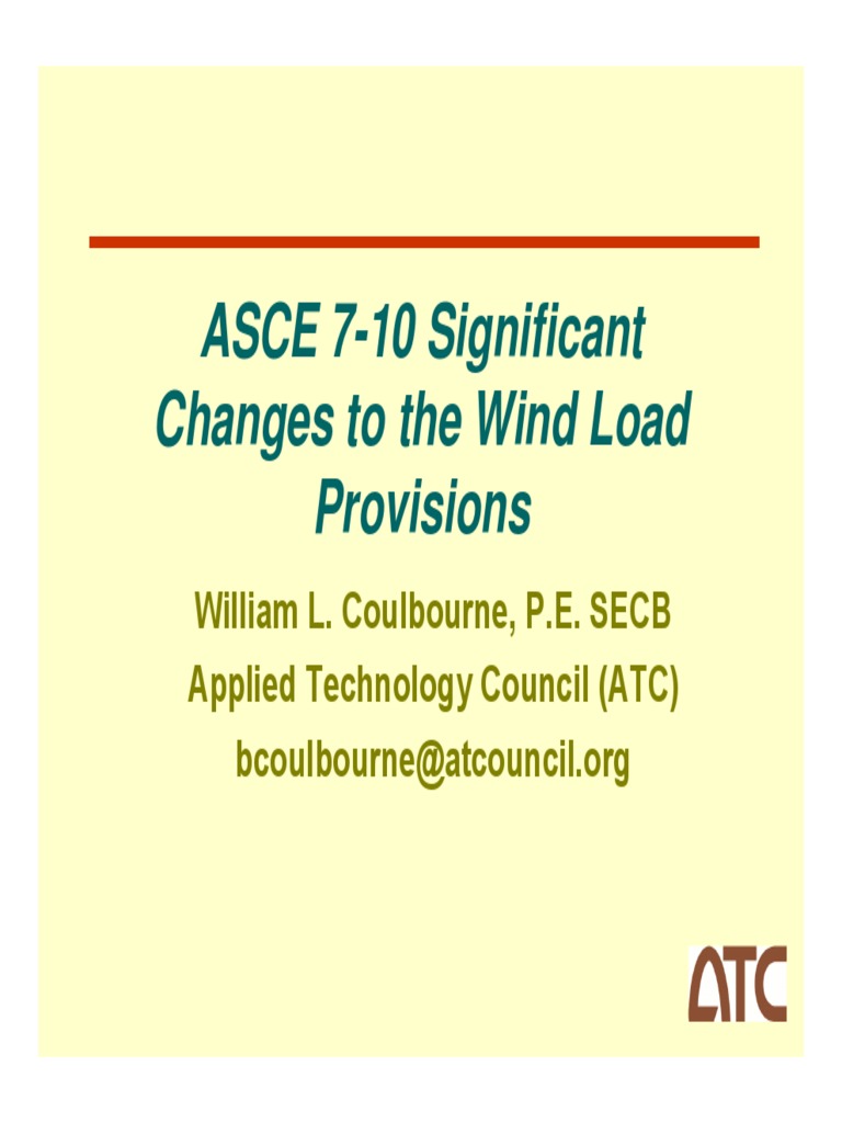 ASCE 7-10 Significant Changes to the Wind Load Provisions | Wind Speed ...
