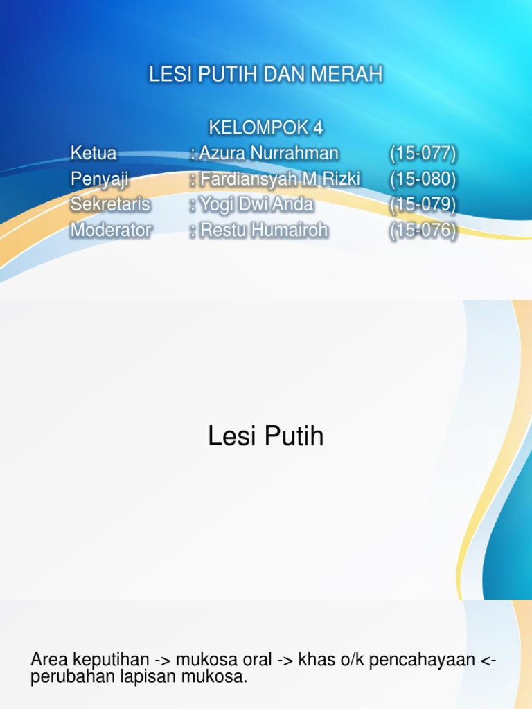 Lesi Putih Dan Merah | PDF | Seni & Disiplin Bahasa | Sains & Matematika