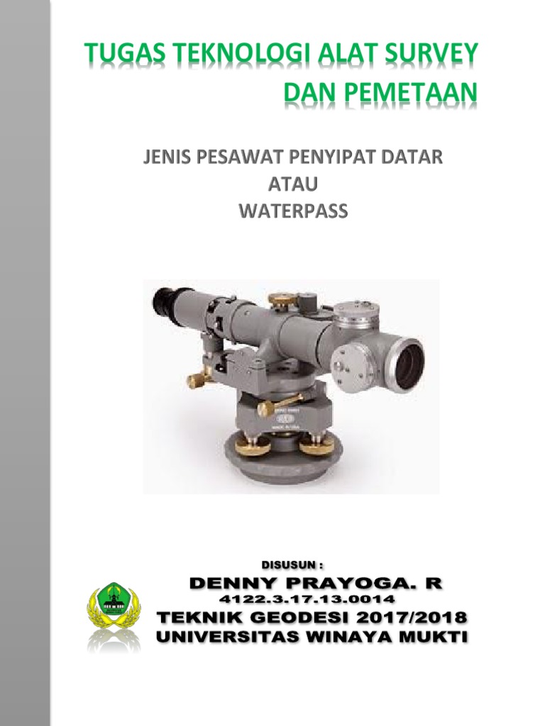 Jenis-Jenis Waterpass dan Fungsinya | PDF | Komputer | Teknologi & Rekayasa