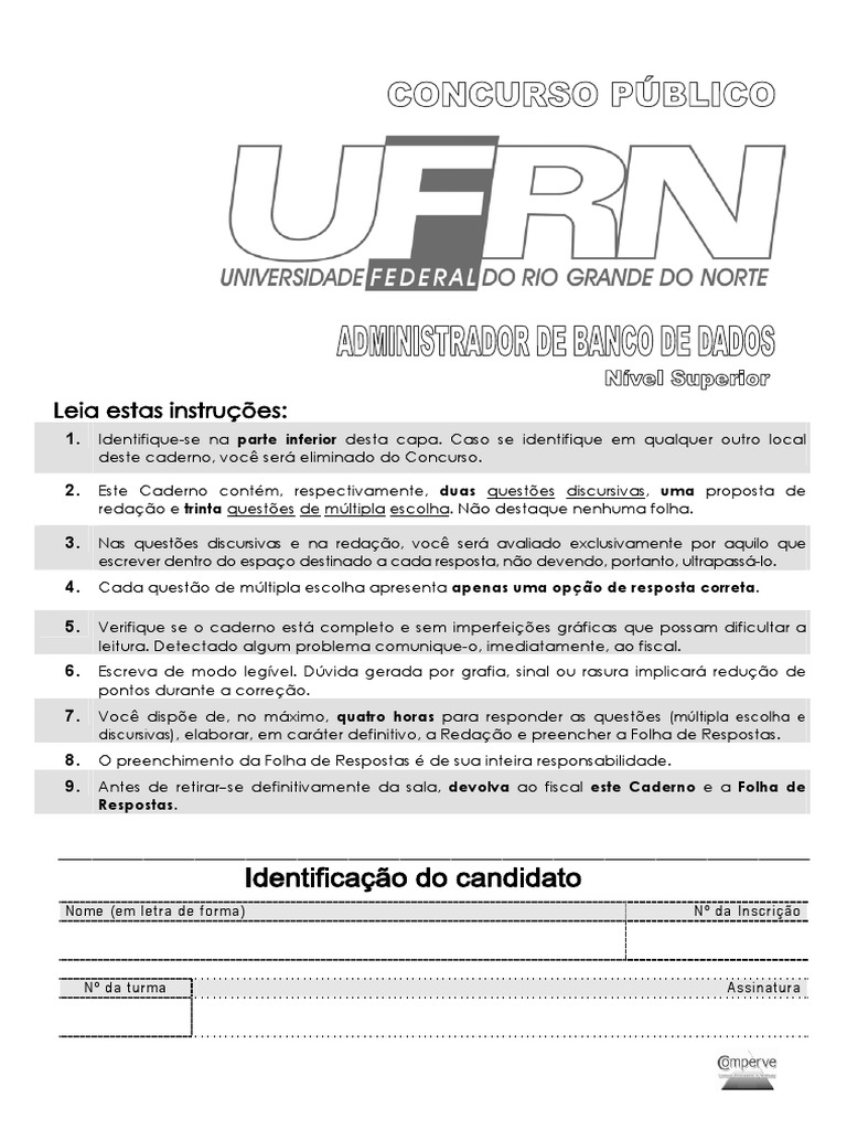 Administrador de Banco de Dados - UFRN | PDF | Transação em base de ...