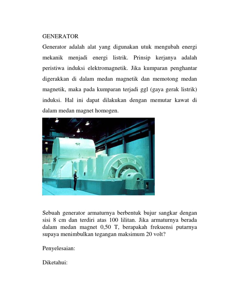 Cara Hitung Frekuensi Generator 20V | PDF