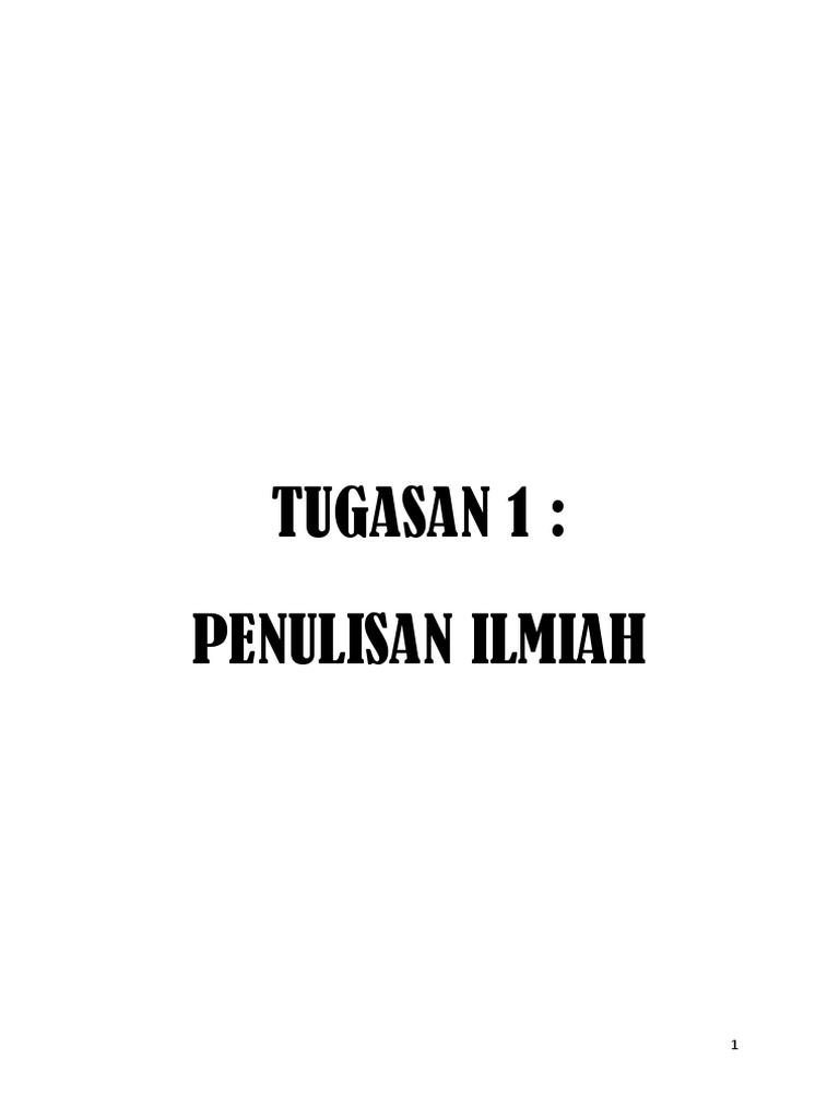 Tugasan 1 | PDF