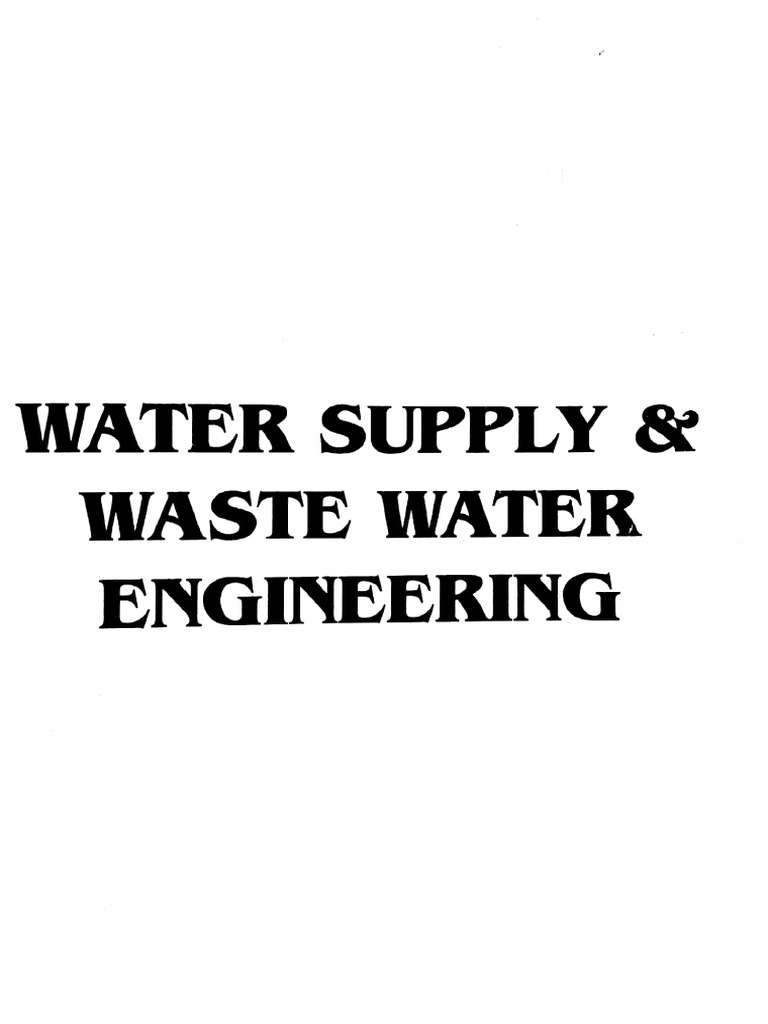 Water Supply and Sanitary Engineering | PDF