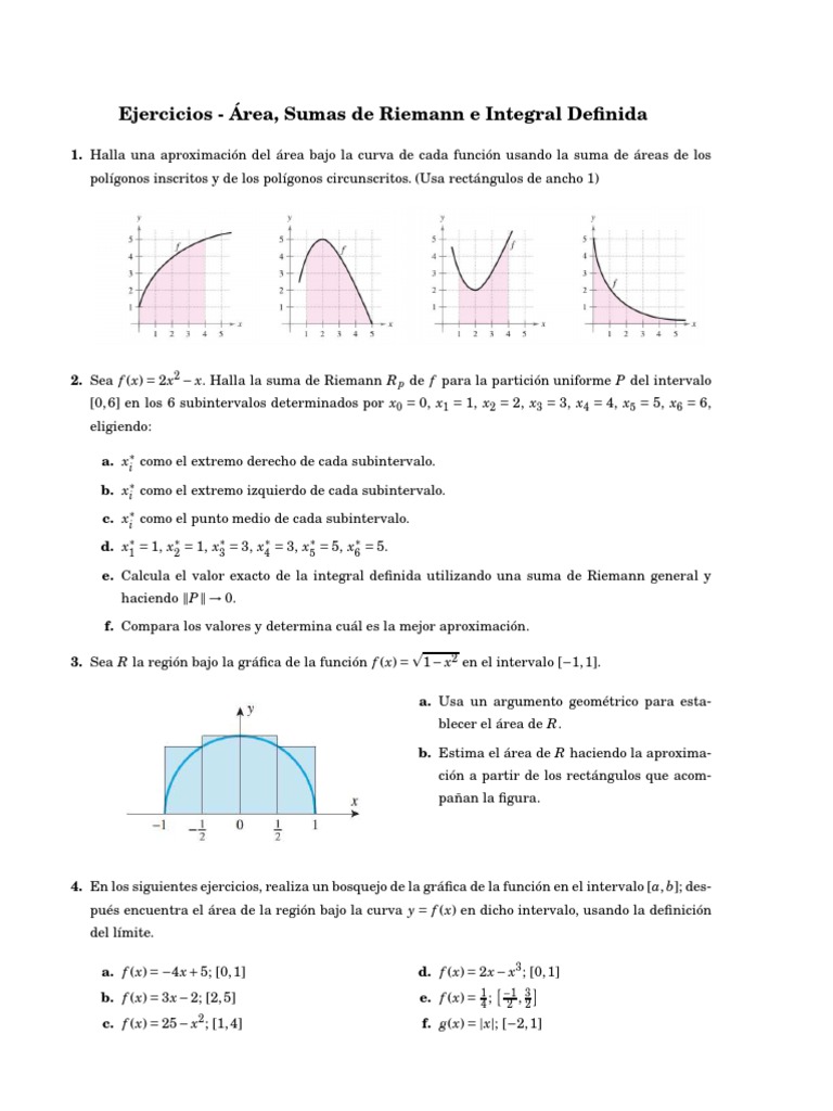 Ejercicios Calculo Integral PDF | PDF | Integral | Funciones y mapeos