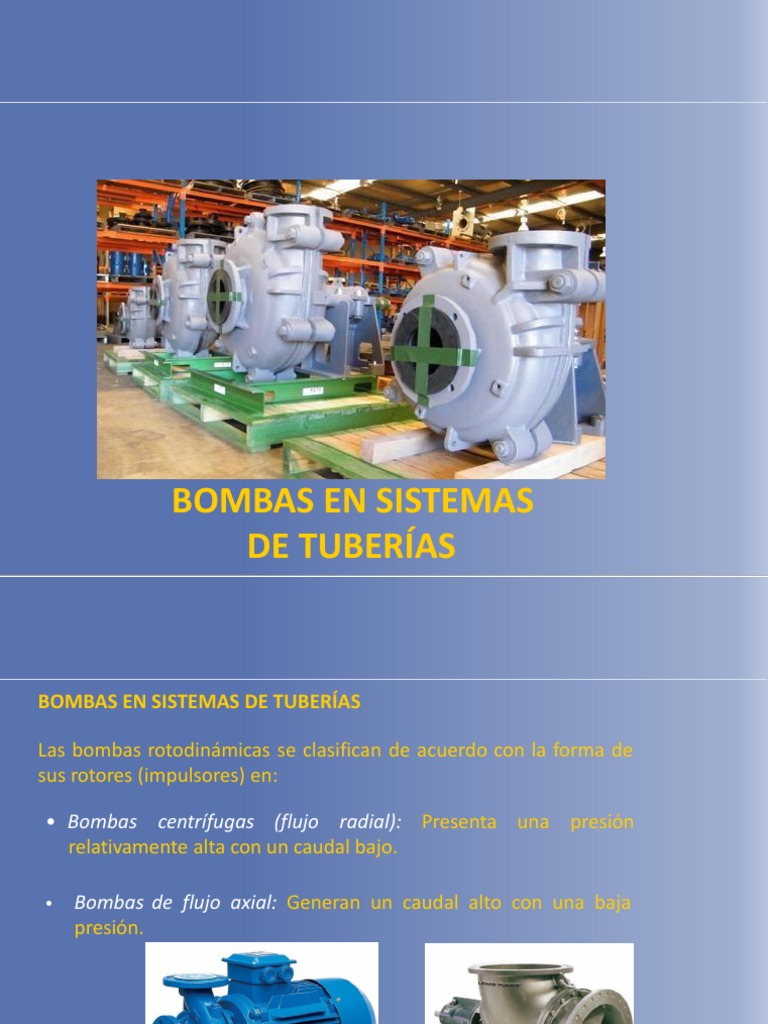 Bombas Rotodinámicas en Sistemas de Tuberías | PDF | Bomba | Presión