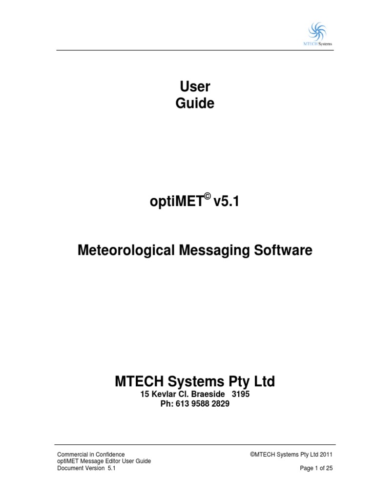OptiMET-Message Software User Guide 5v1 | PDF | Computer File | Login
