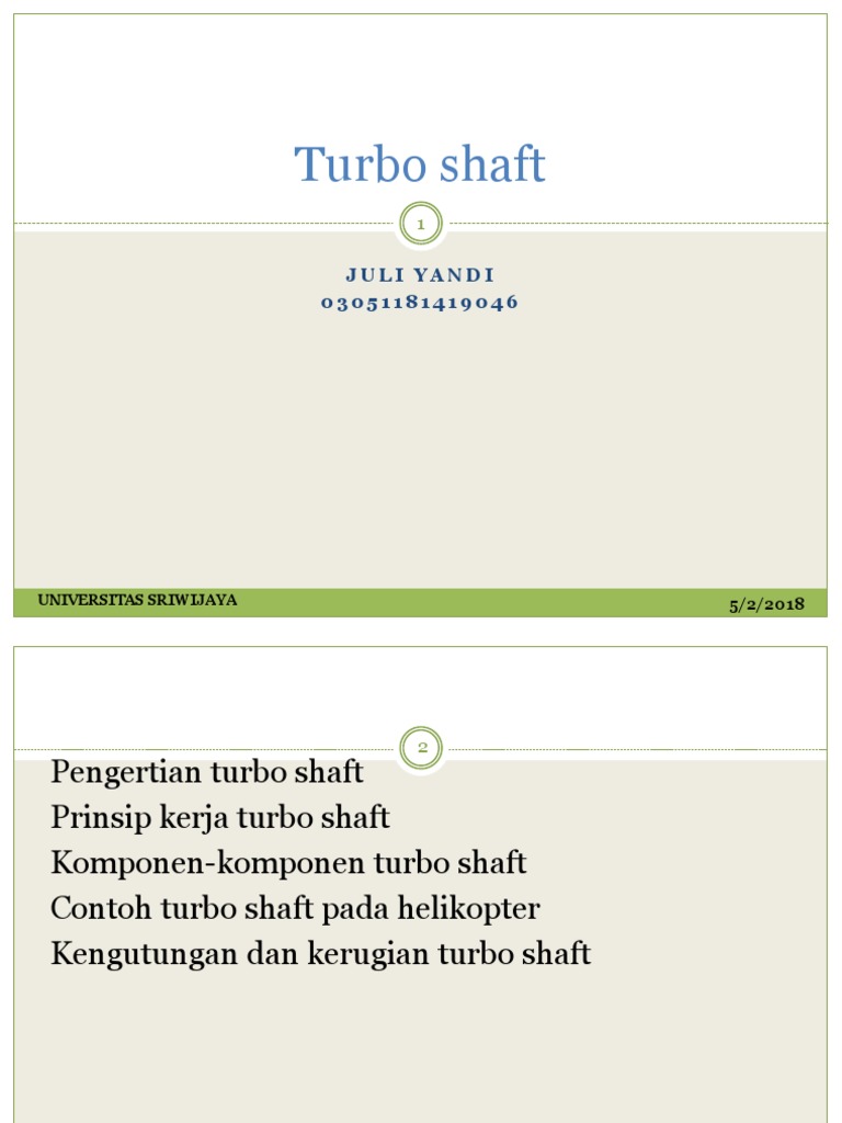 Komponen dan Prinsip Kerja Turbo Shaft | PDF | Komputer | Teknologi ...