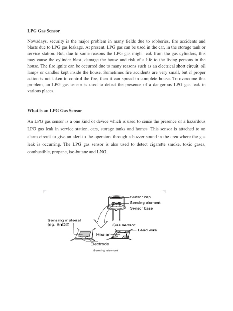 LPG Gas Sensor: Short Circuit | PDF