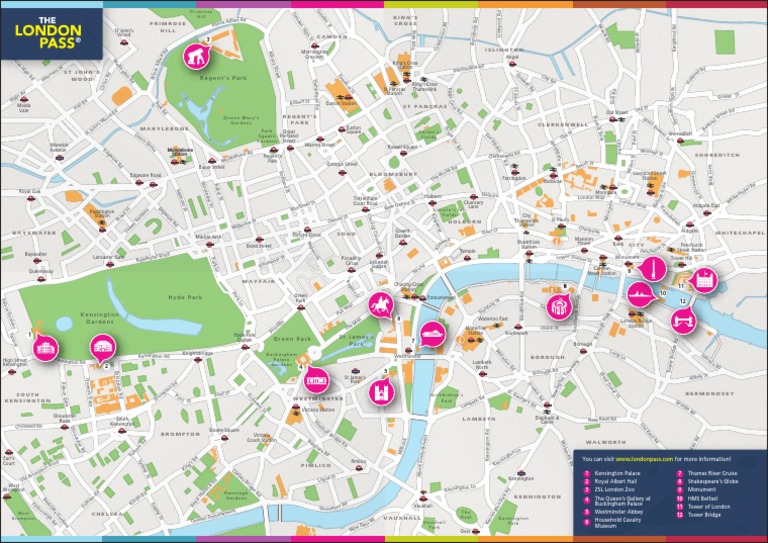 Mapa Turístico de Londres PDF | PDF | Viajes y turismo