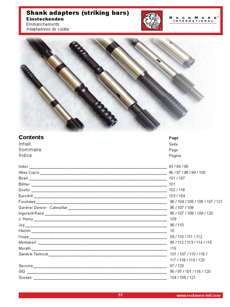 Shank Adapters Catalog Section | PDF
