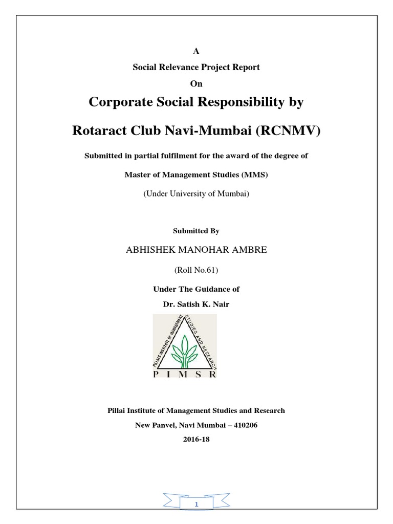 CSR project report on NGO | Non Governmental Organization | Corporate ...