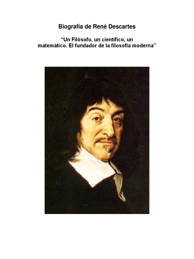 Biografía de René Descartes | PDF | René Descartes | Verdad
