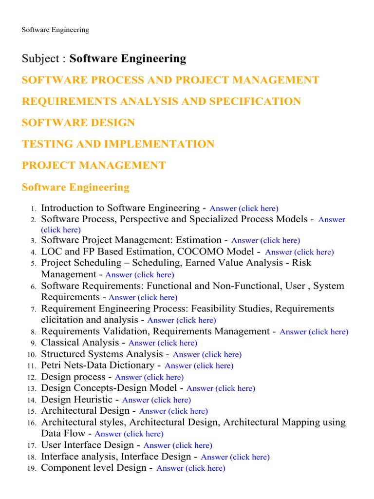 Software Engineering Lecture Notes PDF | PDF | Software | Design